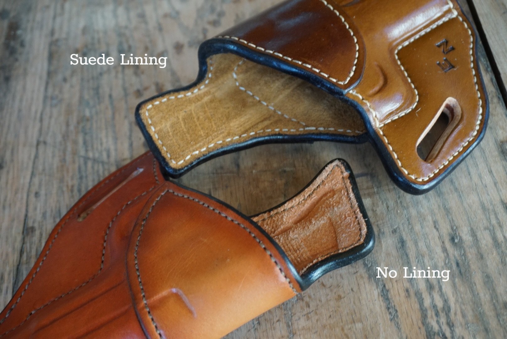 Leather Gun Holster- The Revolutionary with Suede Lining – M & W Leather